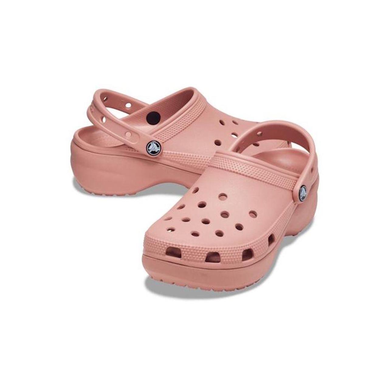 Platform crocs • Pink • Women’s size 5 (note that... - Depop