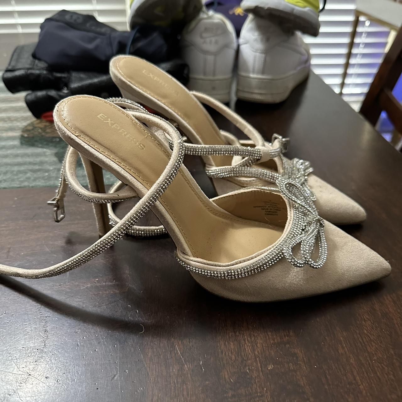 Express heels! Worn 1 time to a wedding - Depop