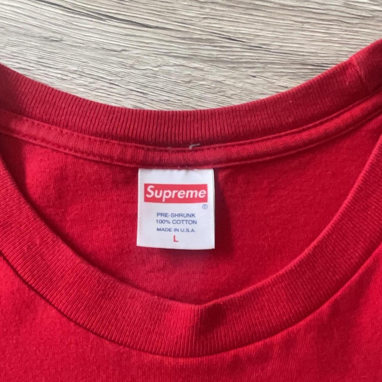 Supreme Futura Logo Tee Red Price is negotiable! DM... - Depop