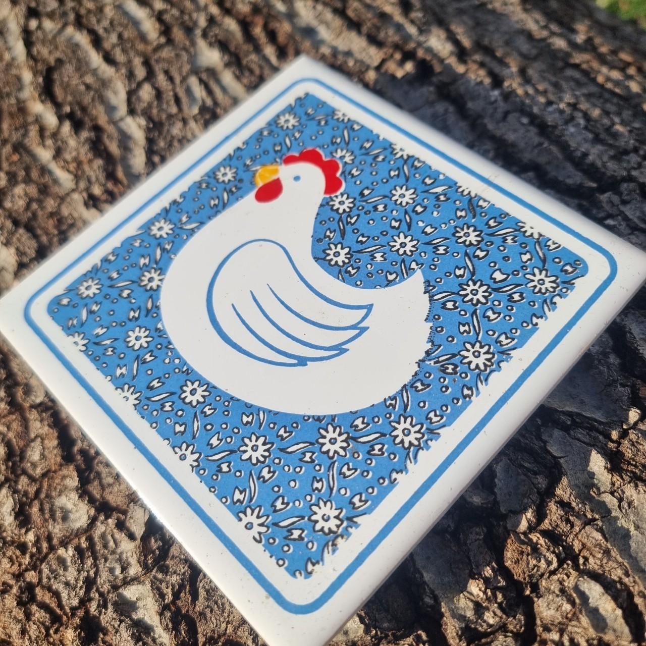 Vintage ceramic chicken trivet 🌈ABOUT THE... - Depop