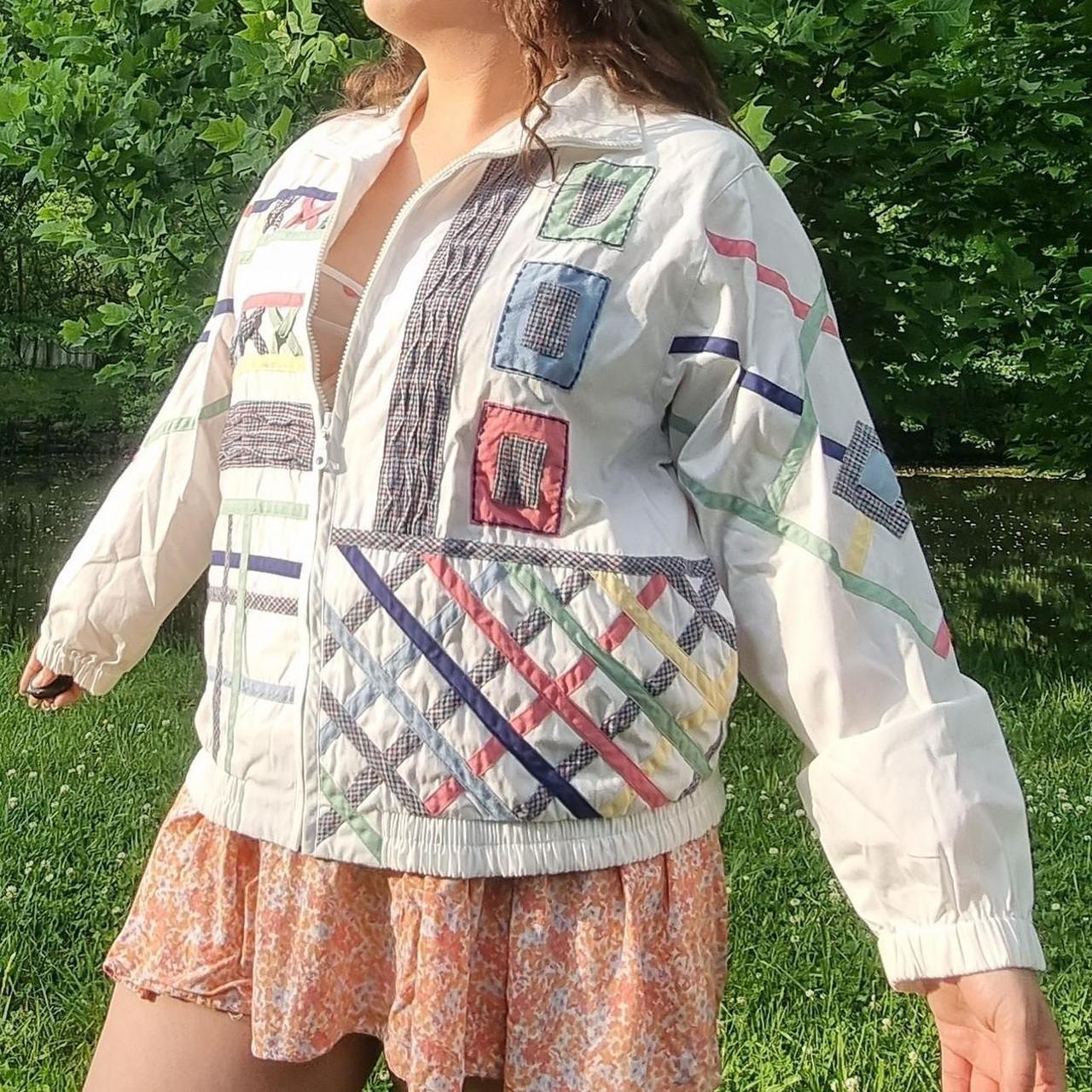 Vintage quilted patchwork jacket 🌈ABOUT THE... | Depop