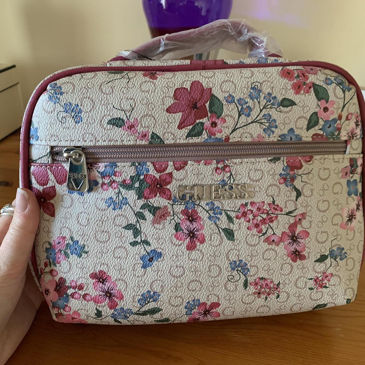Guess floral tech organiser travel bag - Depop