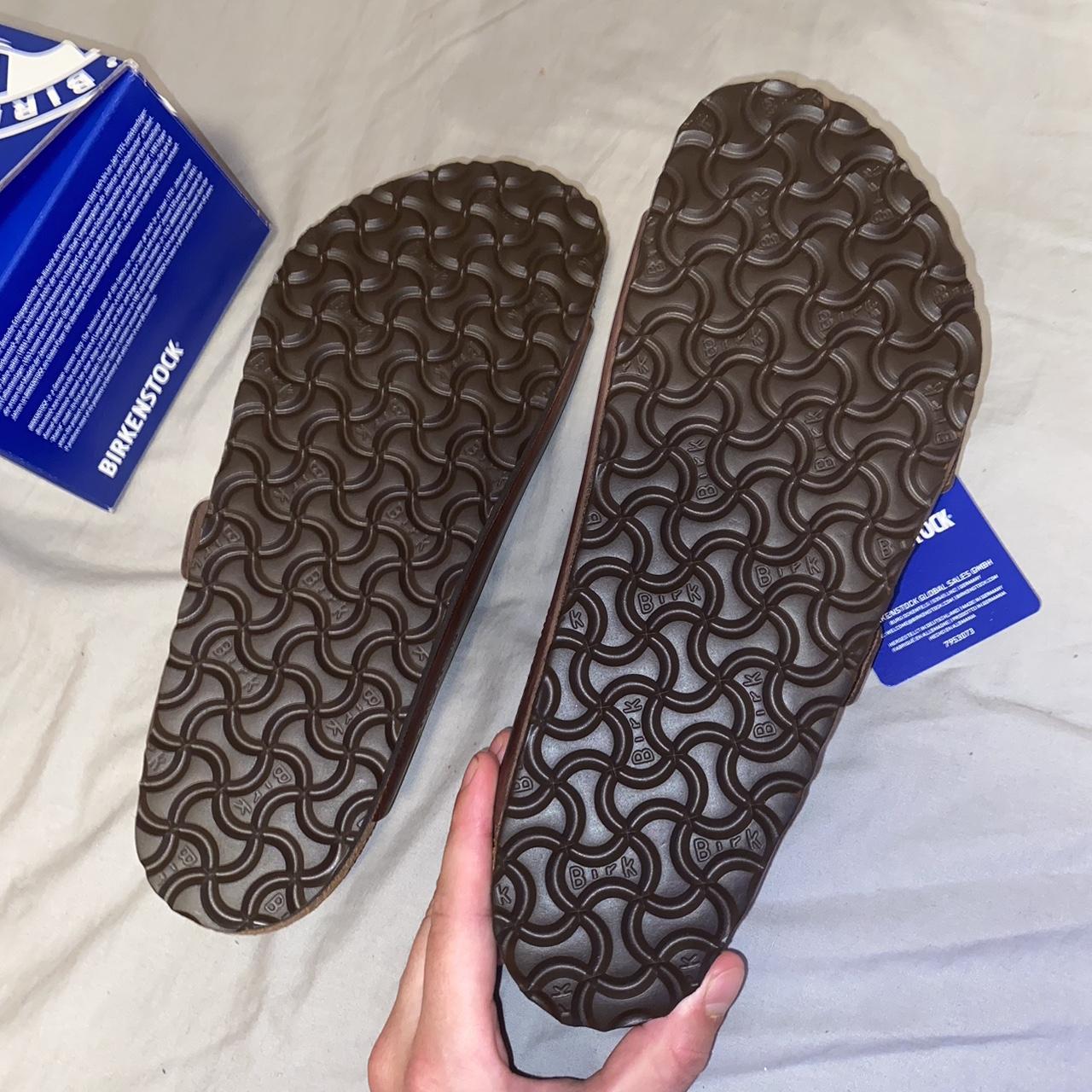 Birkenstock Arizona Sandals/ Sliders in Brown Oiled... - Depop