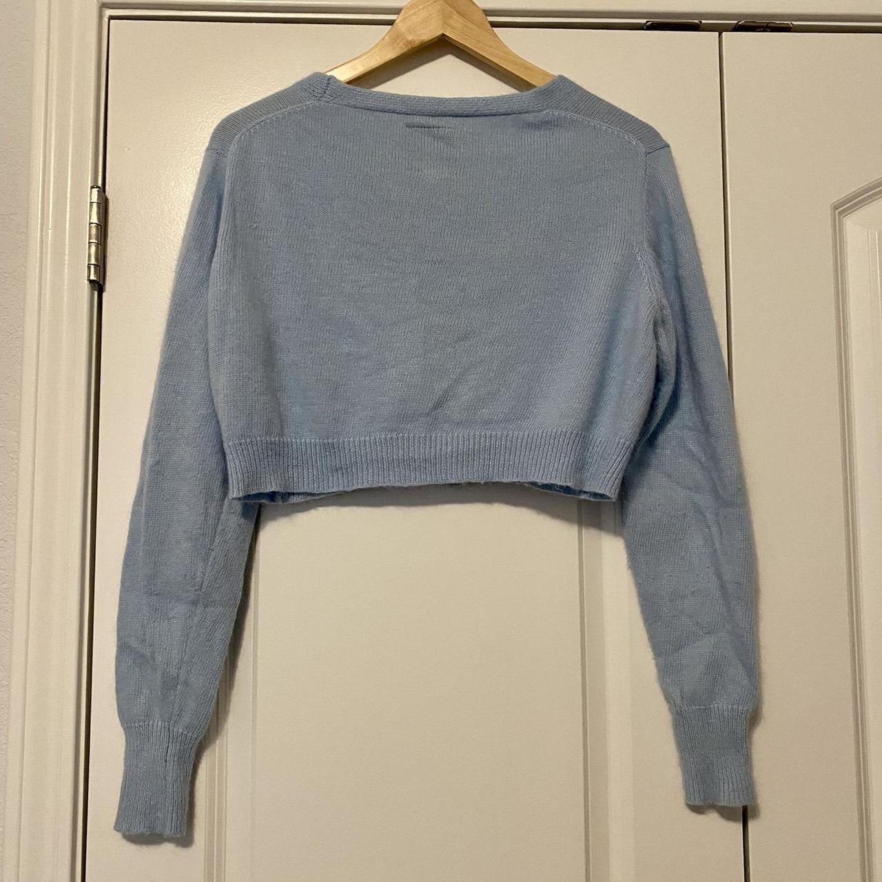 Unif Liv Sweater in baby blue, size XS! this fuzzy... - Depop
