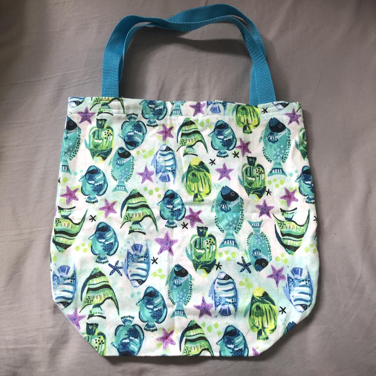 Handmade fish tote bags - measures 14in x 14in -... - Depop