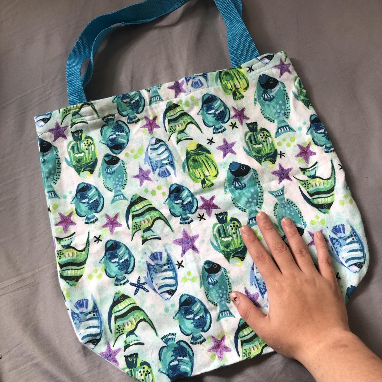 Handmade fish tote bags - measures 14in x 14in -... - Depop