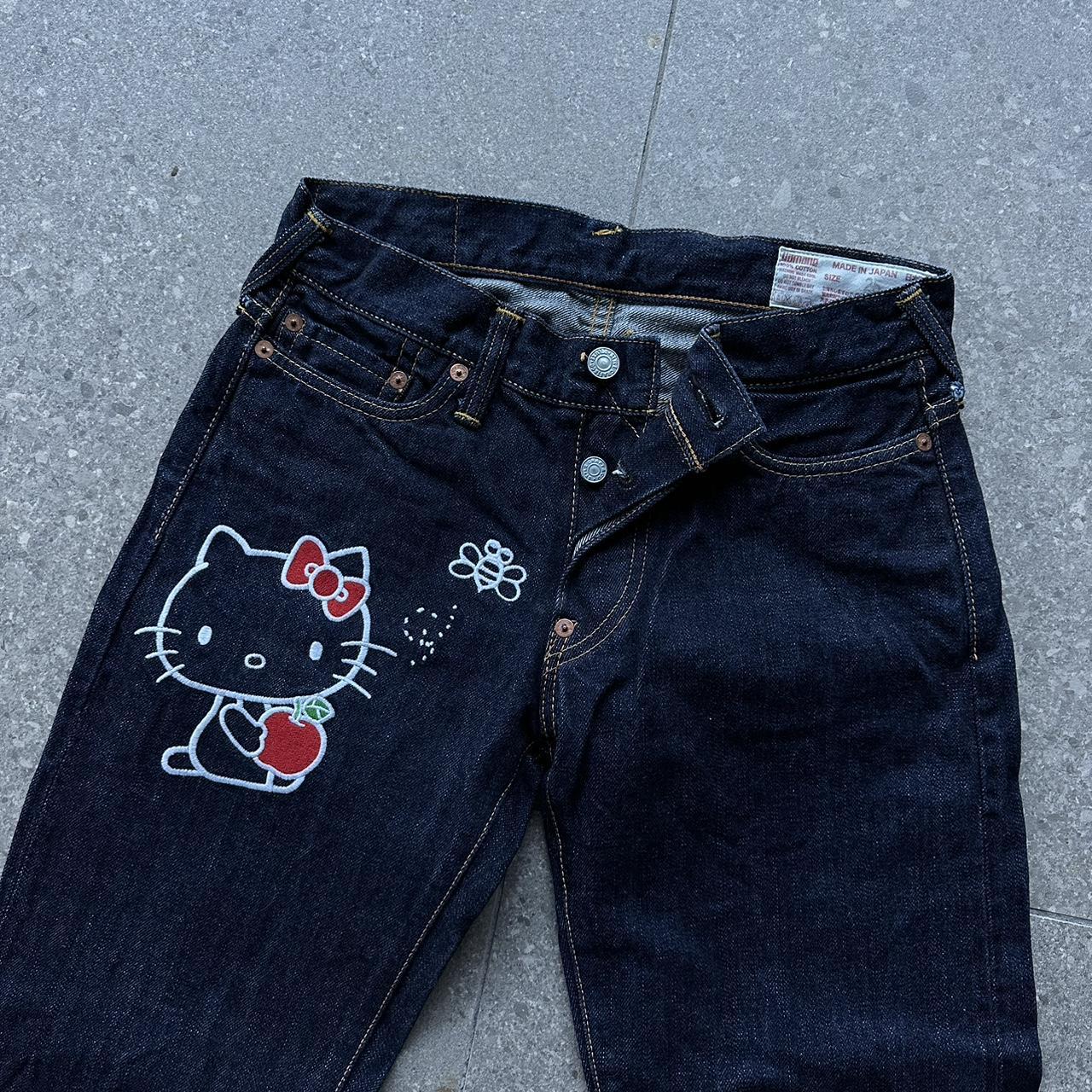 evisu hello kitty jeans YES THESE ARE THE HELLO... - Depop