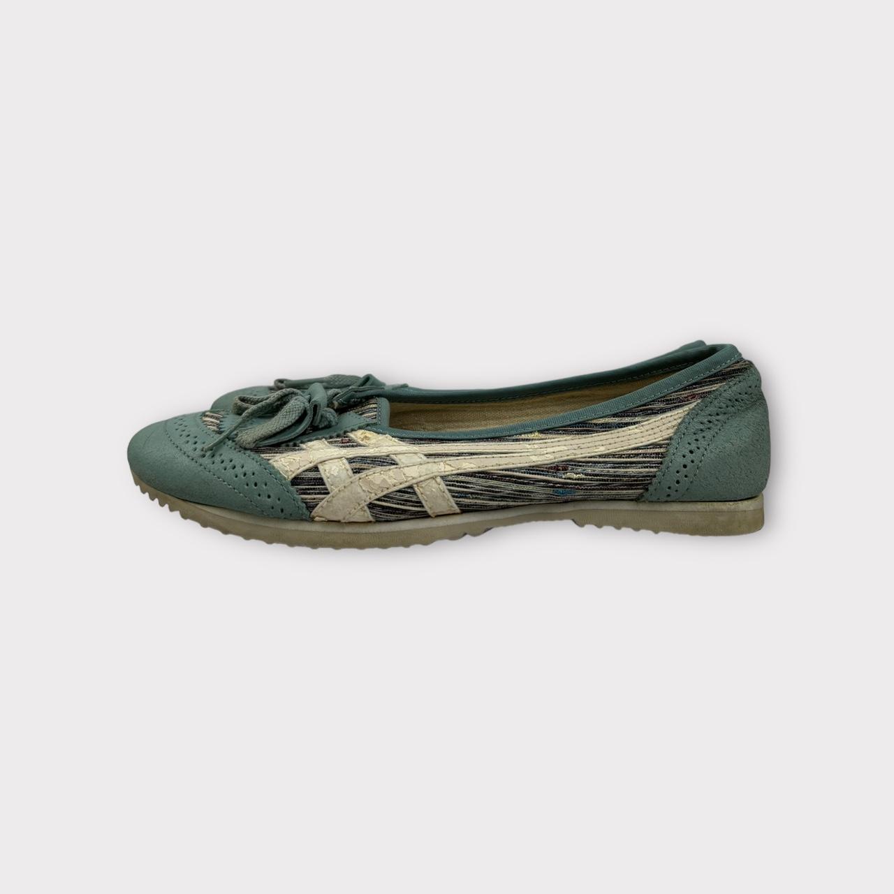 onitsuka tiger blue ballerina flats blue body,... - Depop