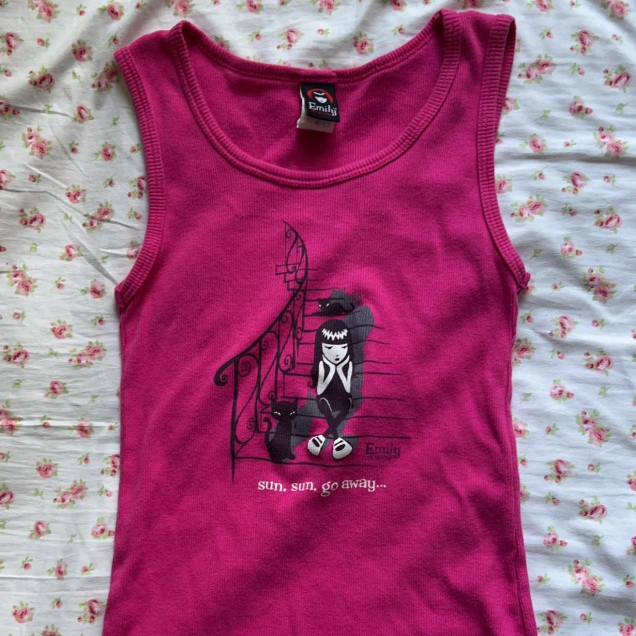hot pink emily the strange tank top - based in the... - Depop