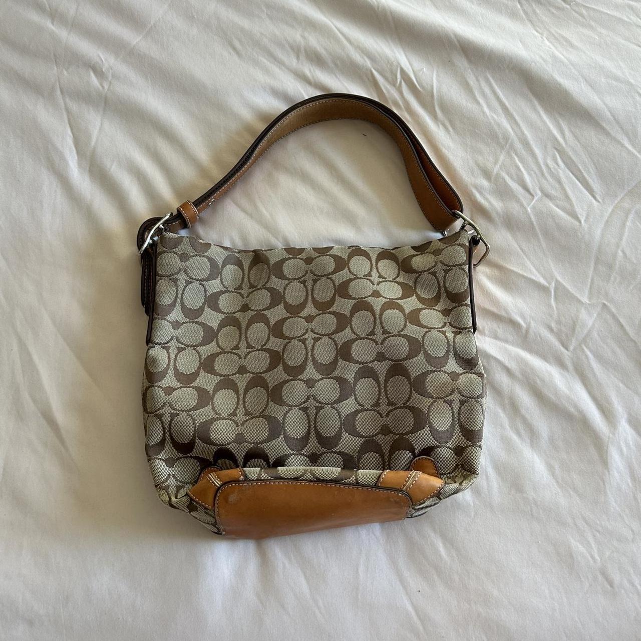 Vintage coach monogram shoulder bag / tote bag.... - Depop