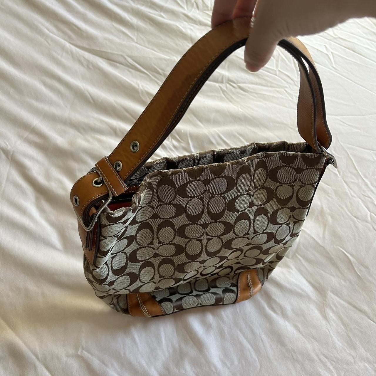 Vintage coach monogram shoulder bag / tote bag.... - Depop