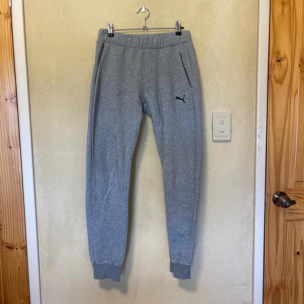 Puma grey track pants Size S in men's In good... - Depop