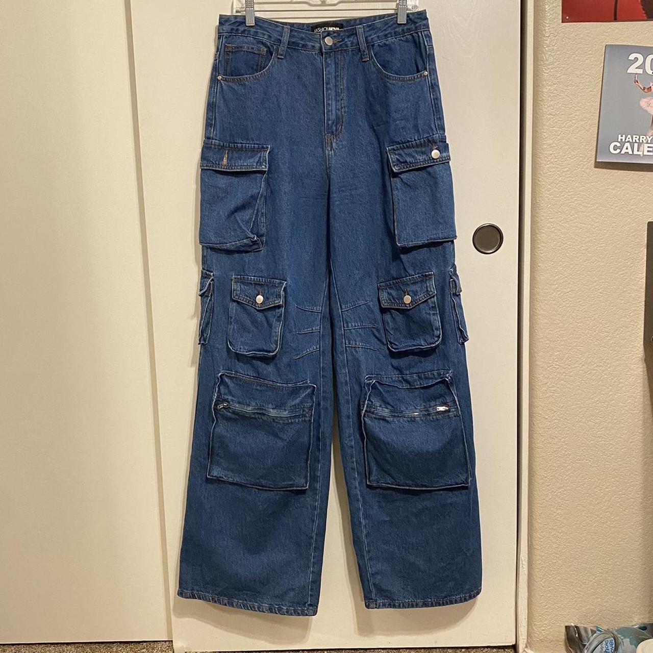 Coolest baggy extra pockets fashion nova pants, size... - Depop