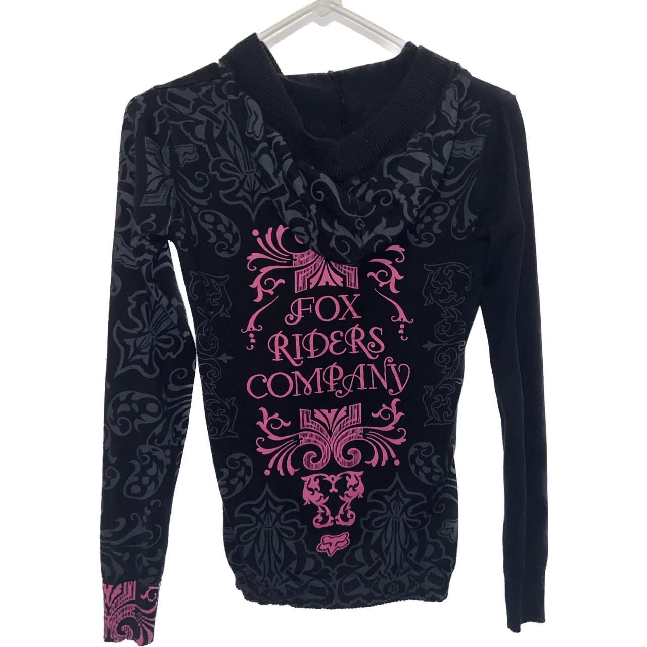 Fox Racing Women's Black and Pink Hoodie | Depop