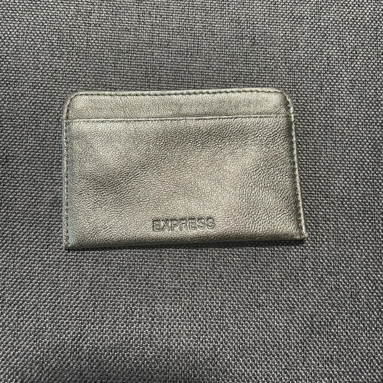 express silver cardholder - pockets on each side and... - Depop