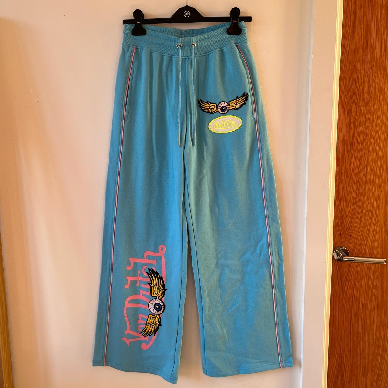 Size 8 Von Dutch x Missguided blue embroidered... - Depop