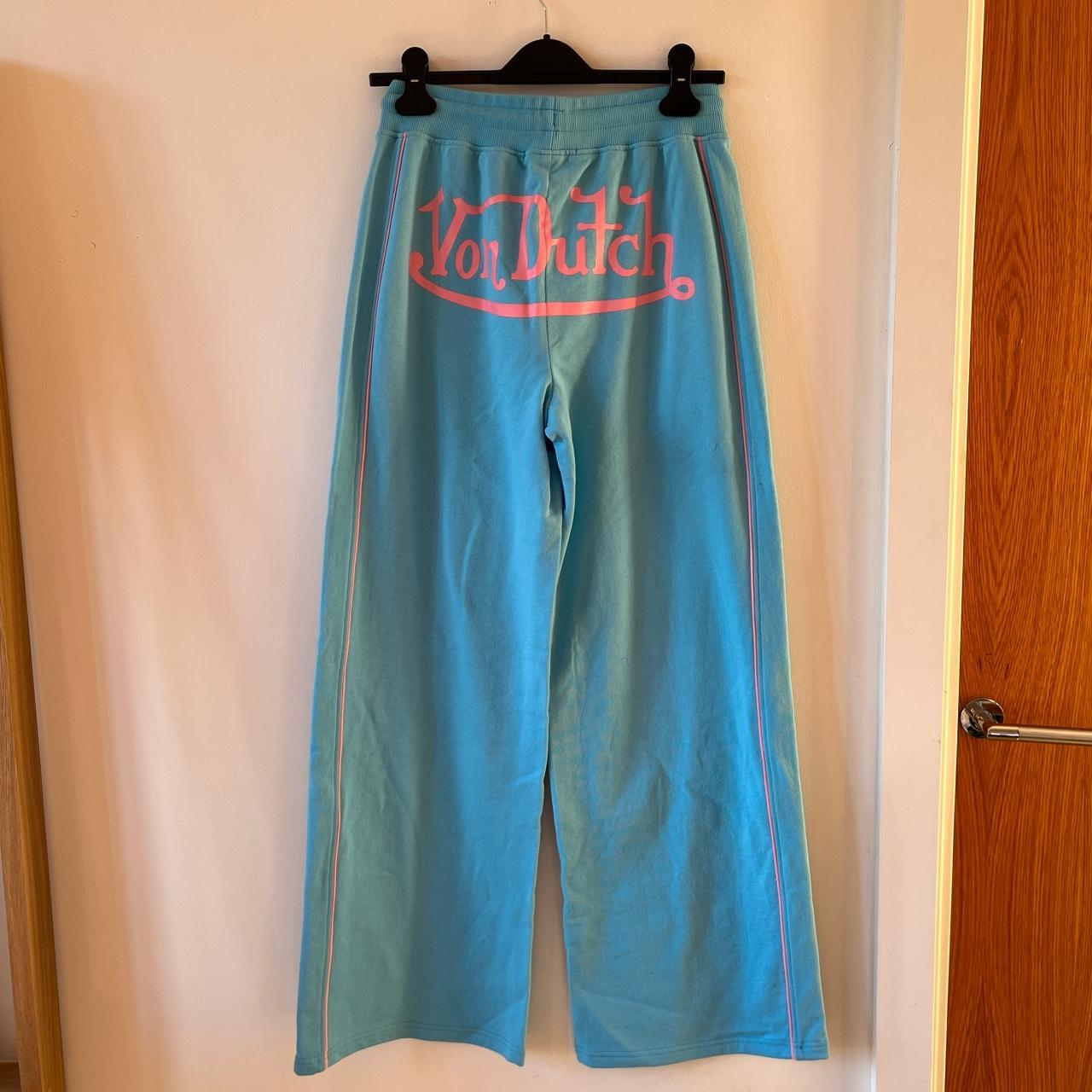 Size 8 Von Dutch x Missguided blue embroidered... - Depop