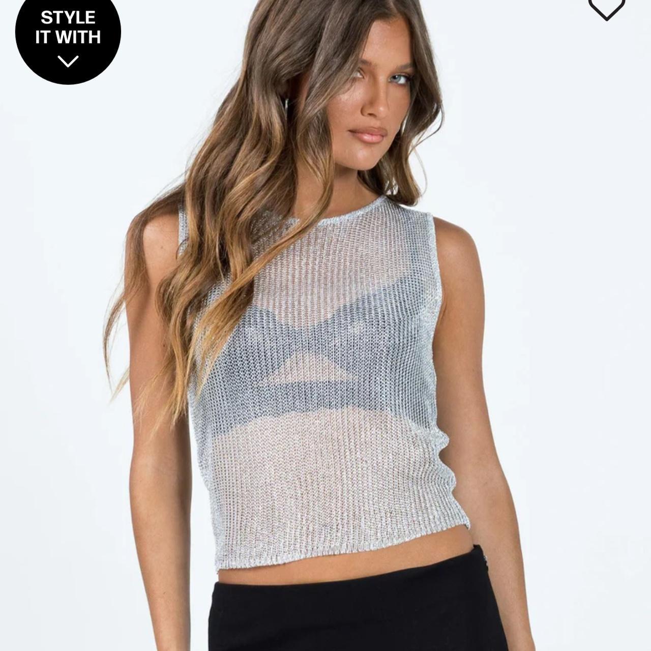 Lioness PALASADES TOP SILVER - Depop