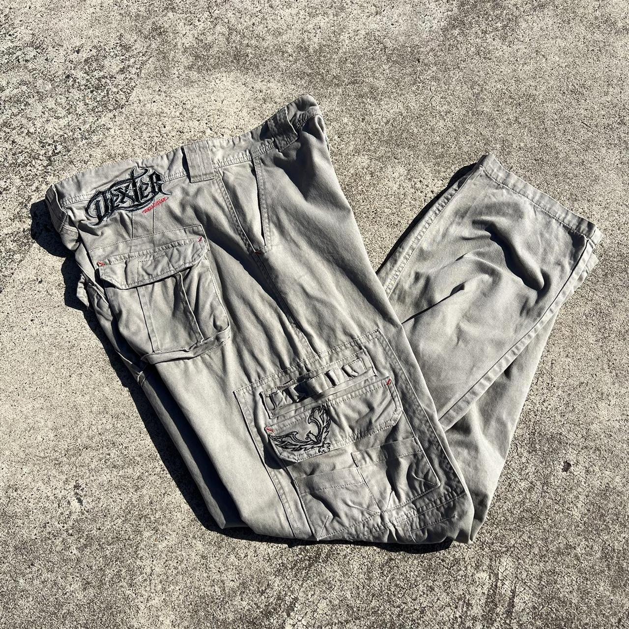 Y2K Dexter cargo pants, size 32W/42L/9” leg opening,... - Depop