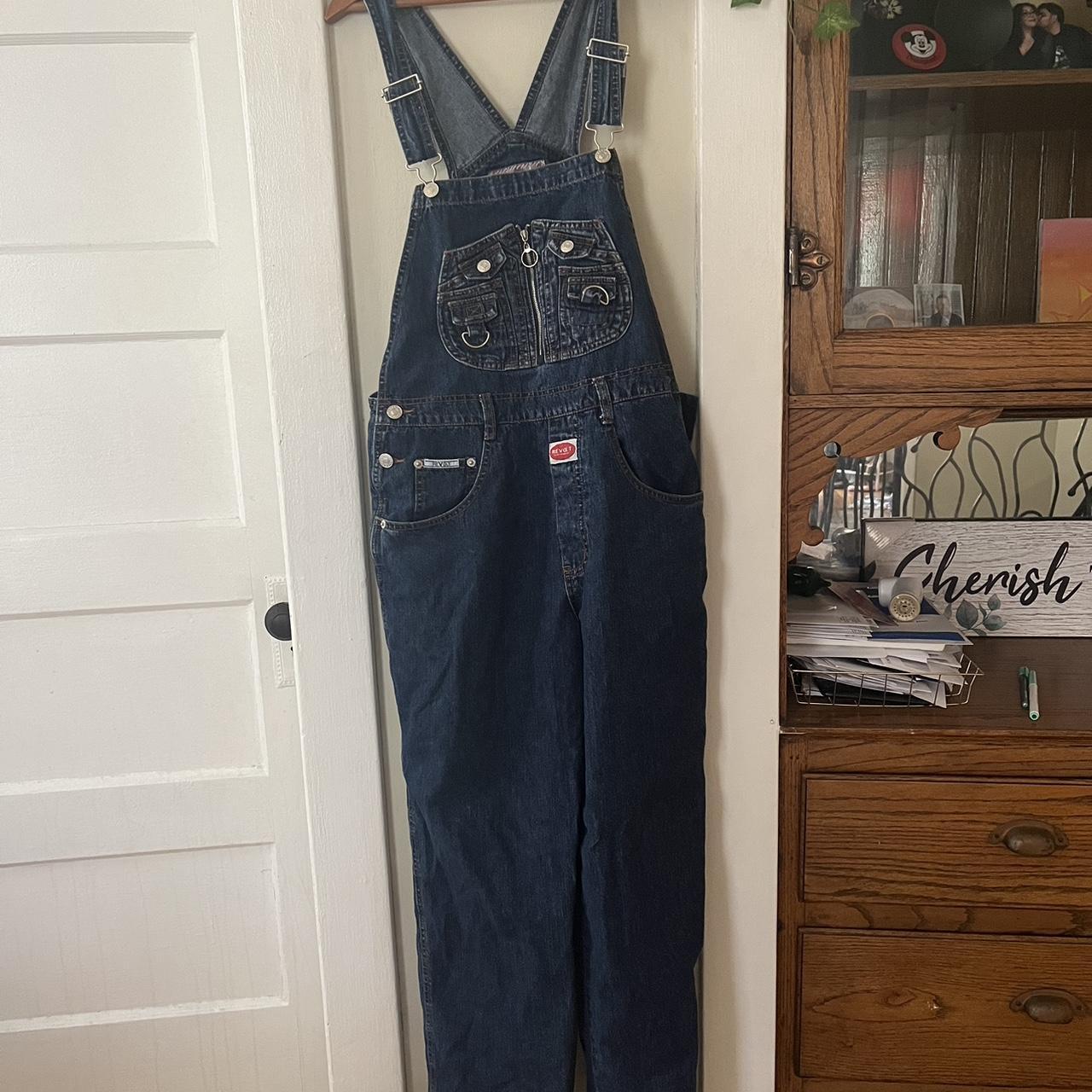 Revolt Denim Overalls with straight leg. Lots of... - Depop