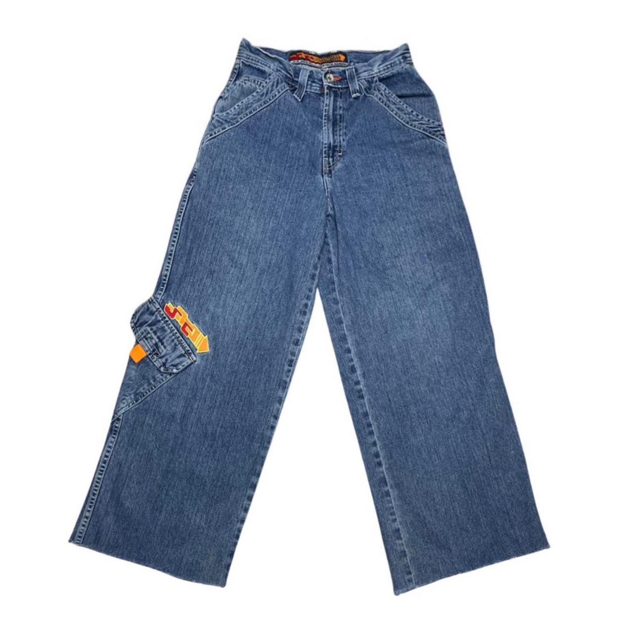 JNCO Men's Blue and Black Jeans | Depop