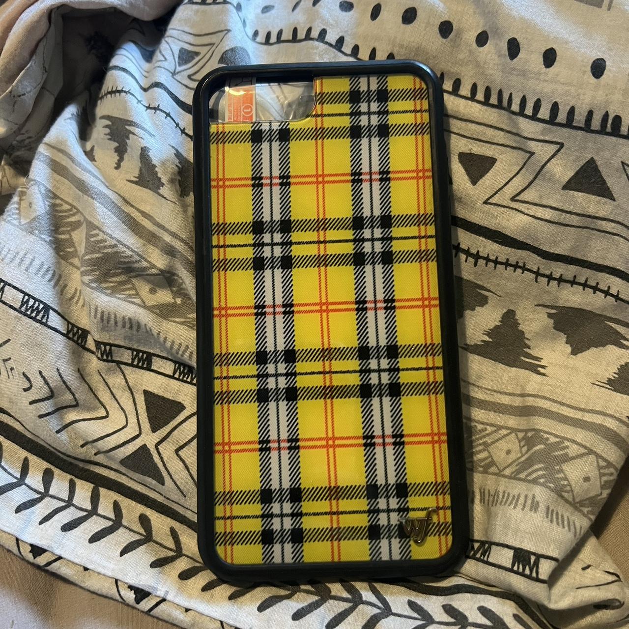 YELLOW PLAID WILDFLOWER CASE fits iphone 8 plus i... - Depop