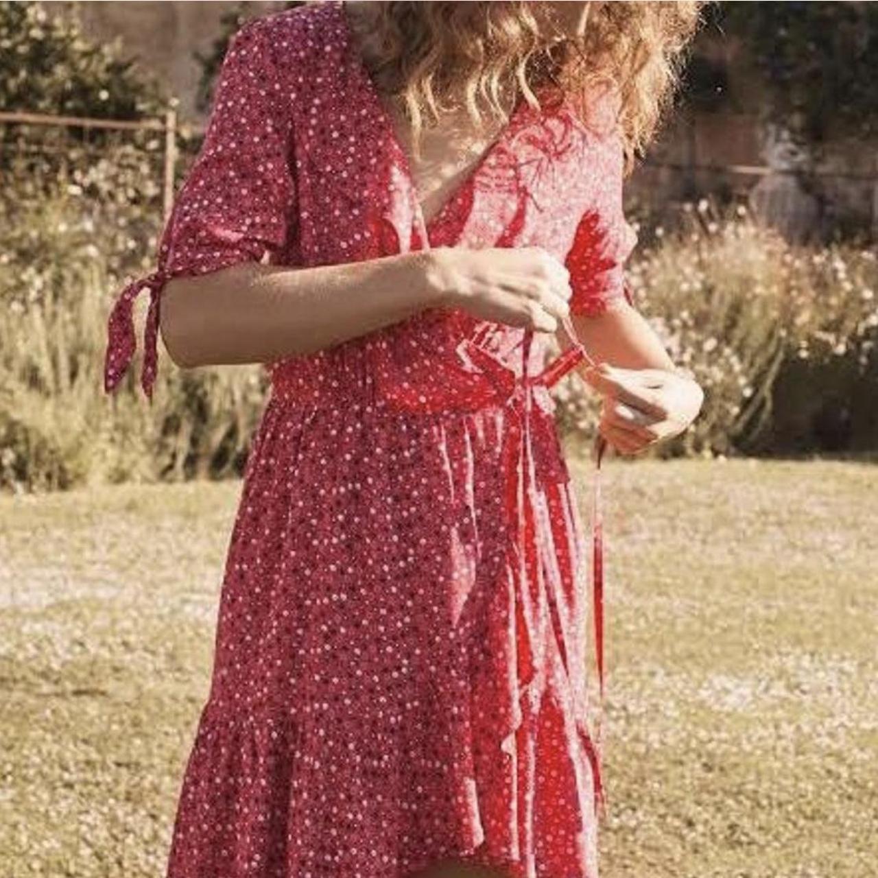 Auguste the Label Daphne crop sleeve mini... - Depop