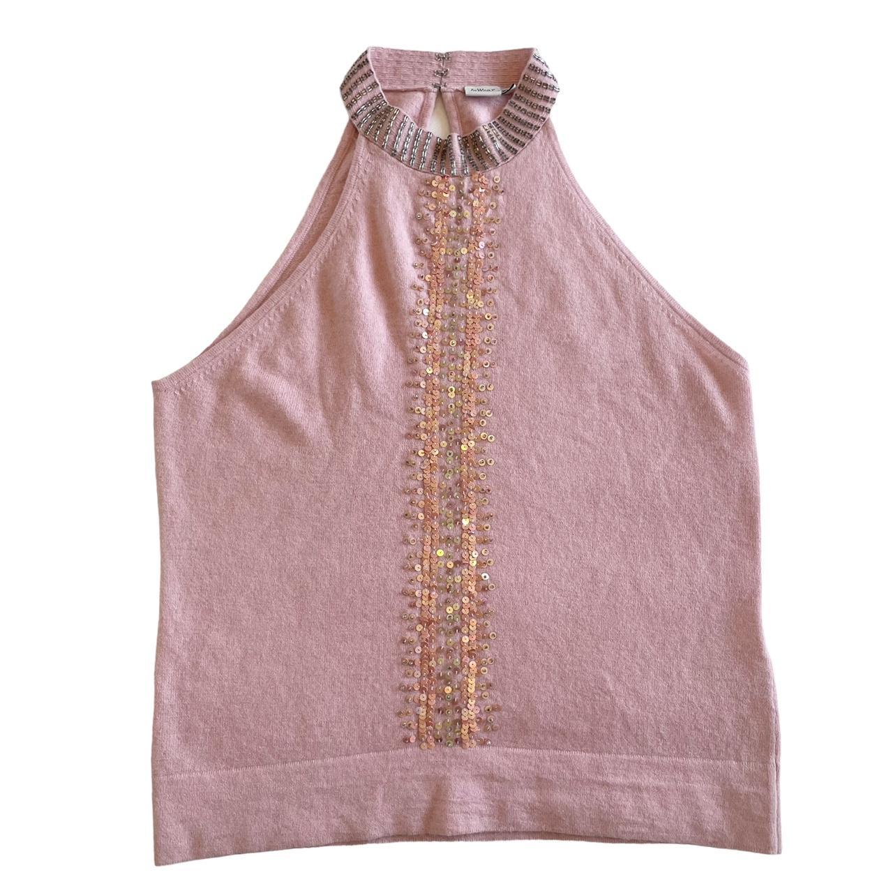 Knit high neck top 90s/00s vintage high neck knit... | Depop