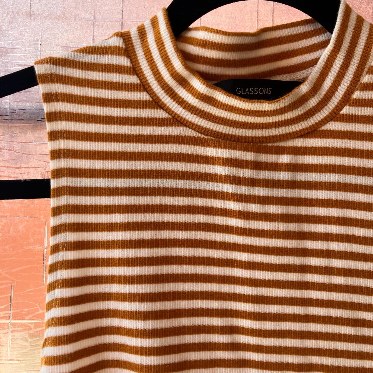 Glassons tank top - Mustard and white striped -... - Depop