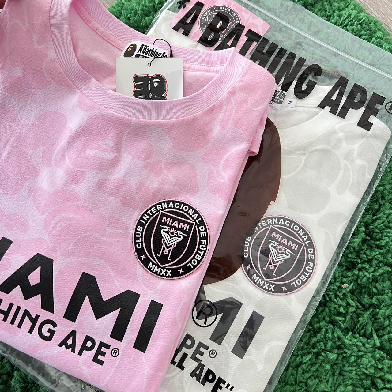 BAPE X INTER MIAMI 1 pink camo size L $800 (MIAMI... - Depop