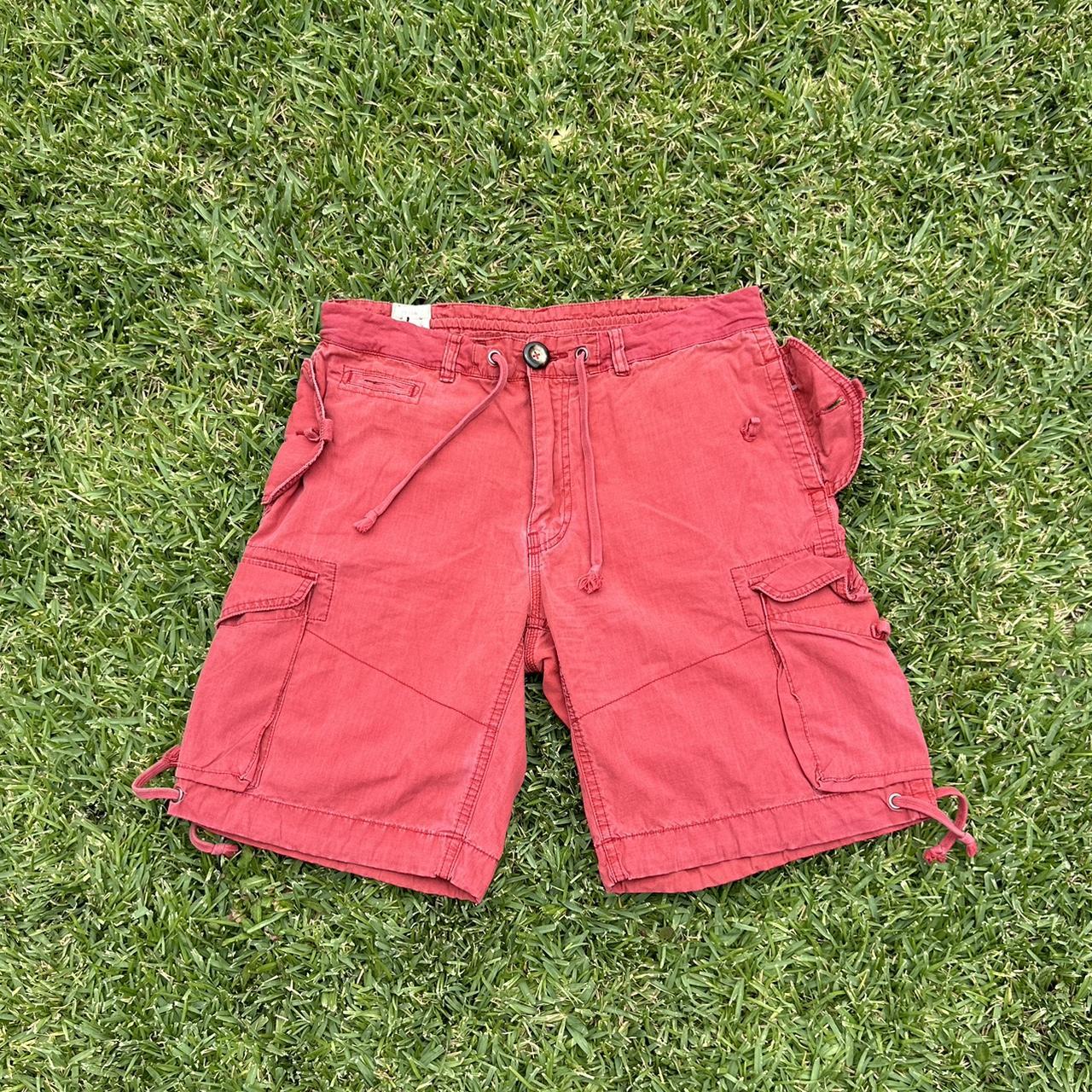 Vintage Polo Ralph Lauren Cargo Shorts Faded red... - Depop