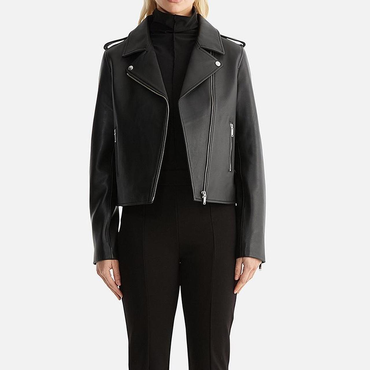 Ena Pelly Essential Leather Jacket Only worn once... | Depop