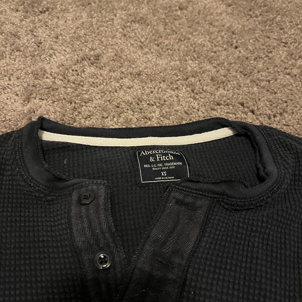 Navy Henley top from Abercrombie and Fitch! In good... - Depop