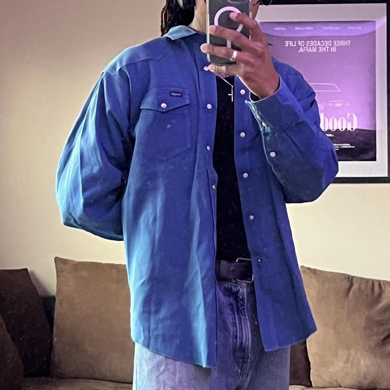 Vintage Wrangler Button Up Western Shirt... - Depop