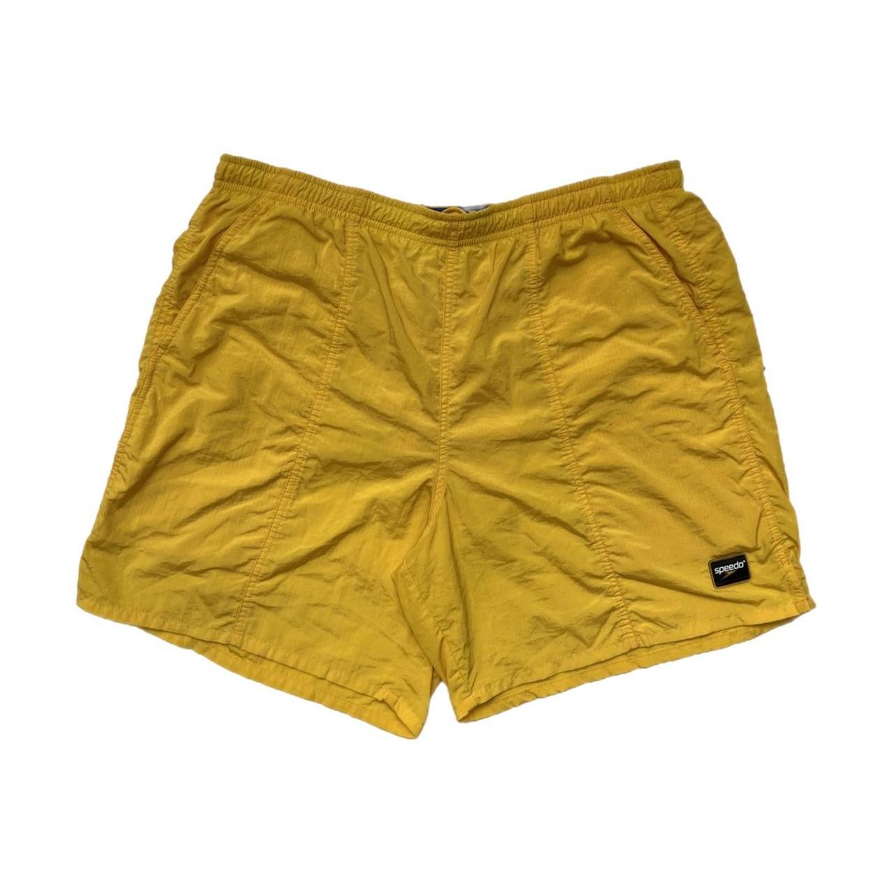 Speedo Men's Yellow and Black Shorts | Depop