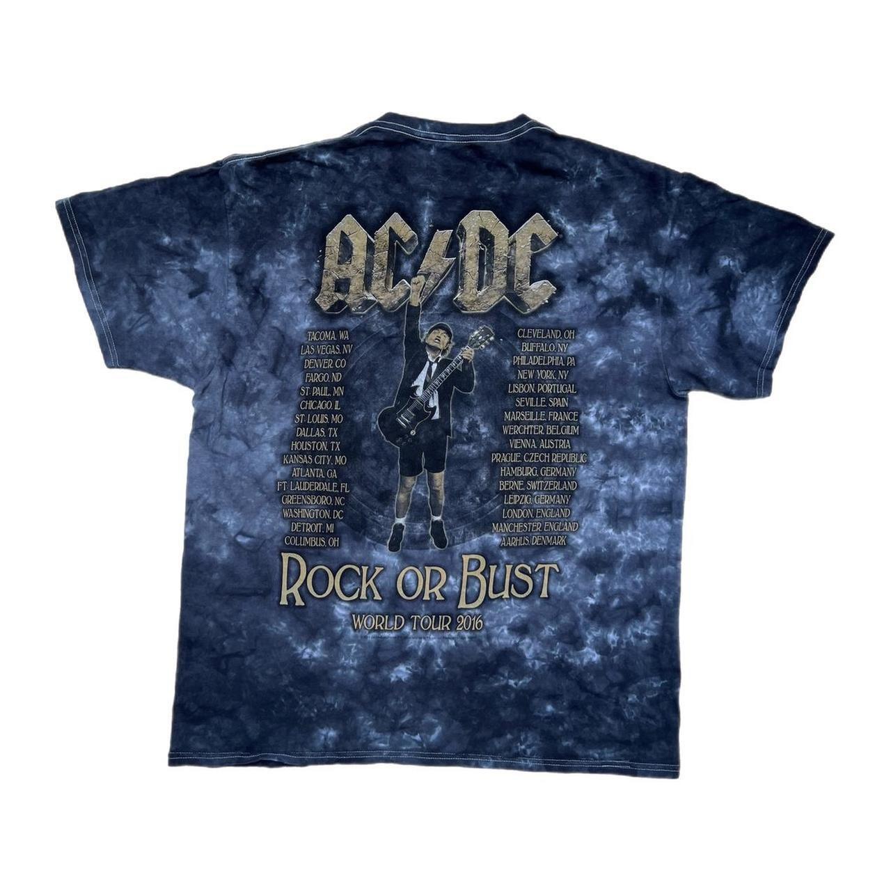 AC/DC World Tour Band Tie Dye T-shirt 2016 but... - Depop