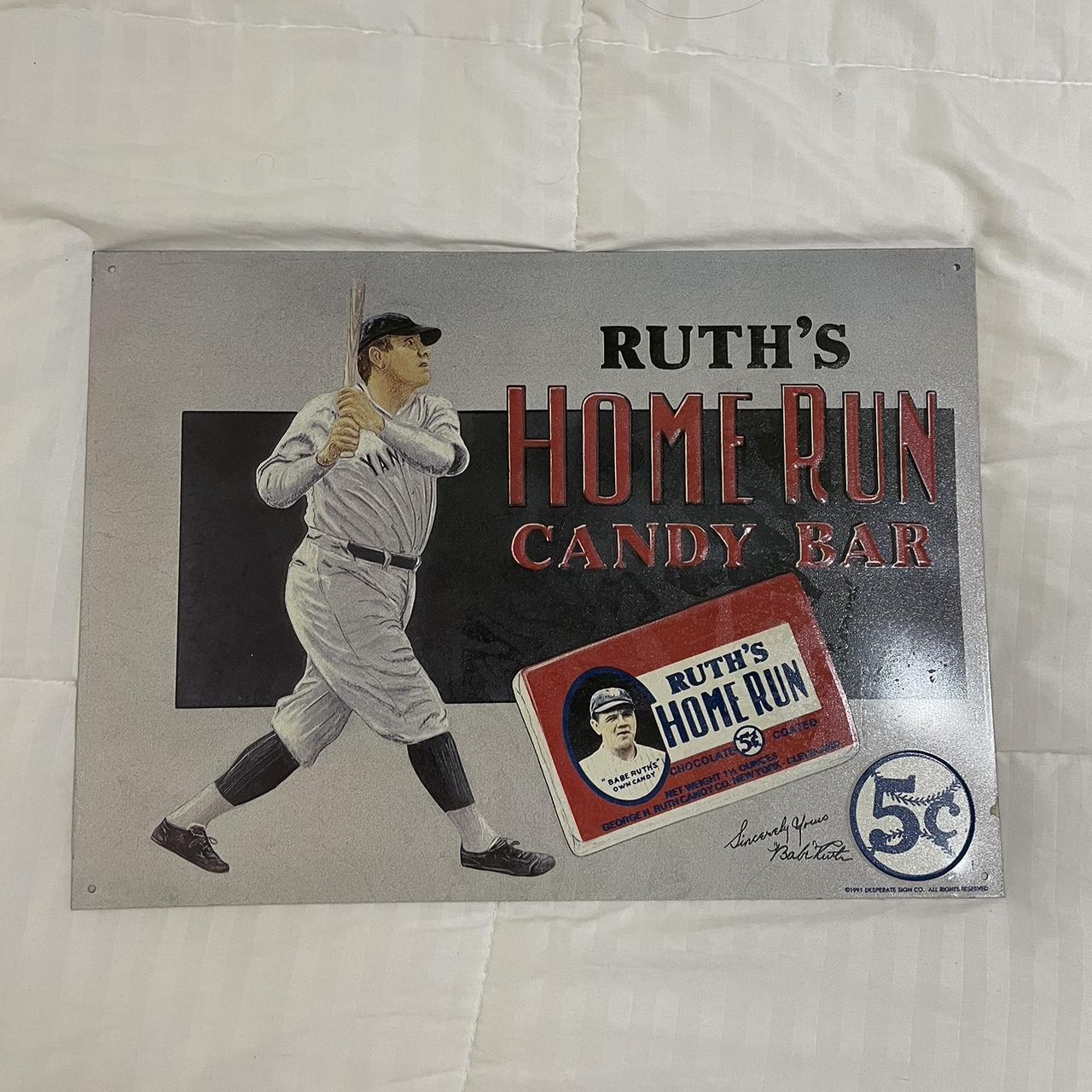 Vintage 1991 babe Ruth’s home run candy bar baseball... - Depop