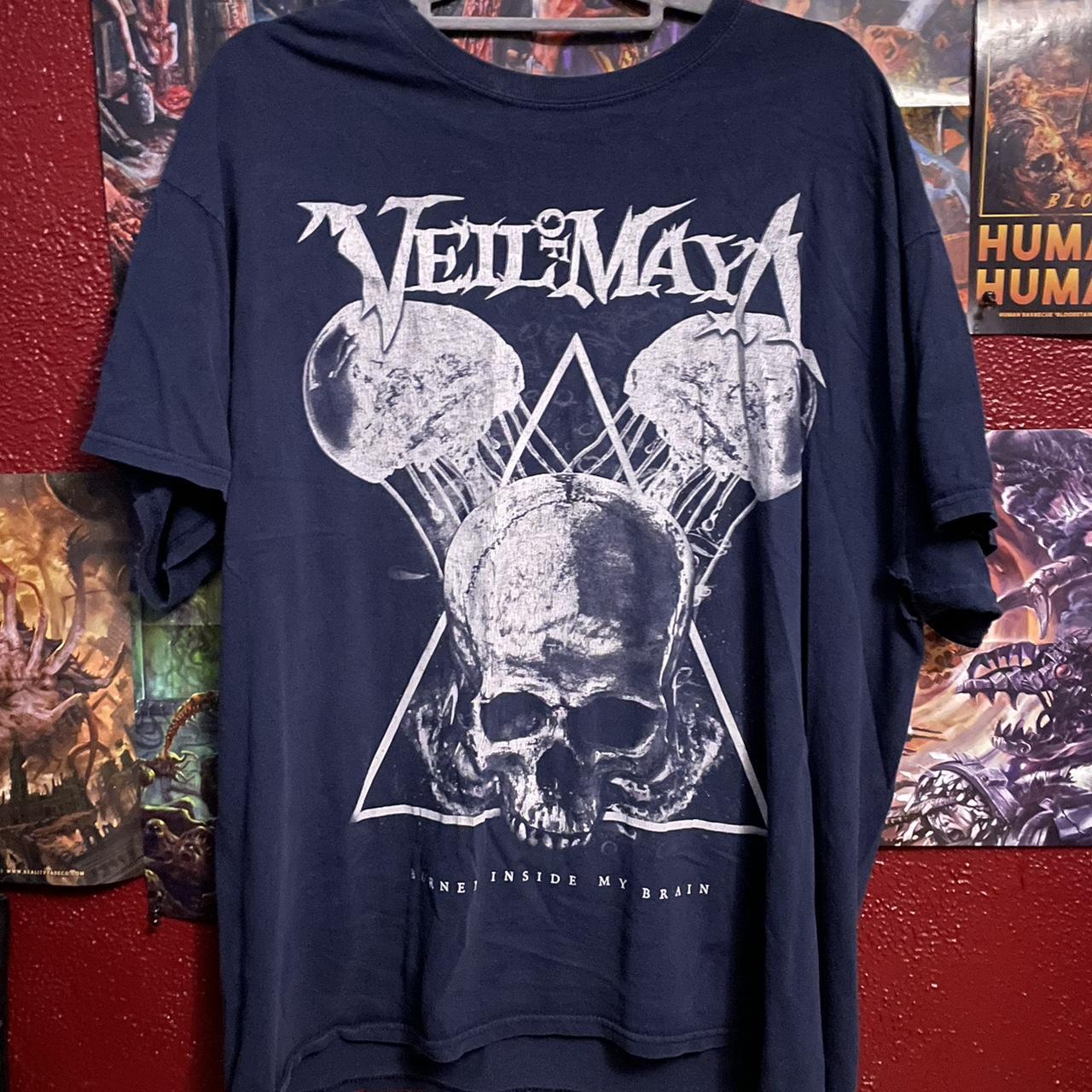 veil of maya skull graphic #metalcore #deathcore... - Depop