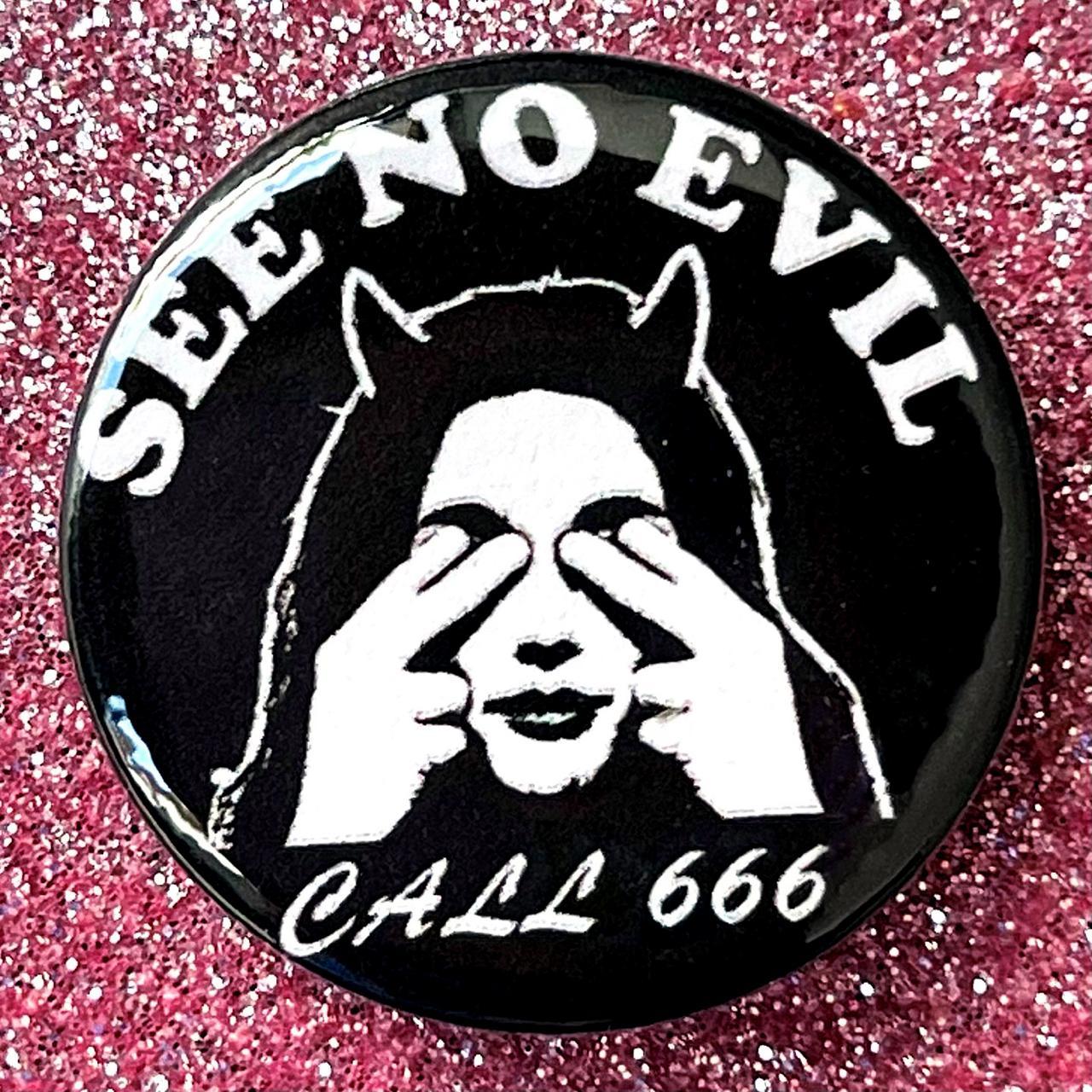 Call 666 Badge 25mm button pin pinback hysteric... - Depop
