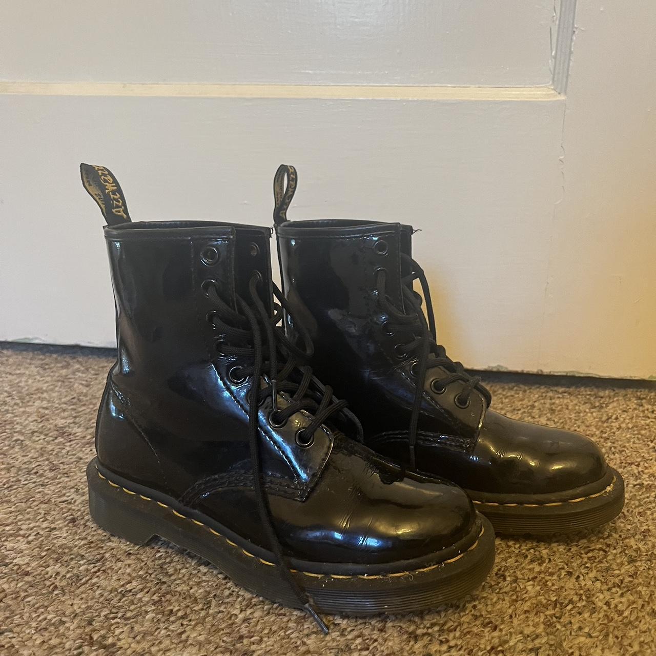 Patent Leather Dr Marten Doc Marten Docs Boots Size... - Depop