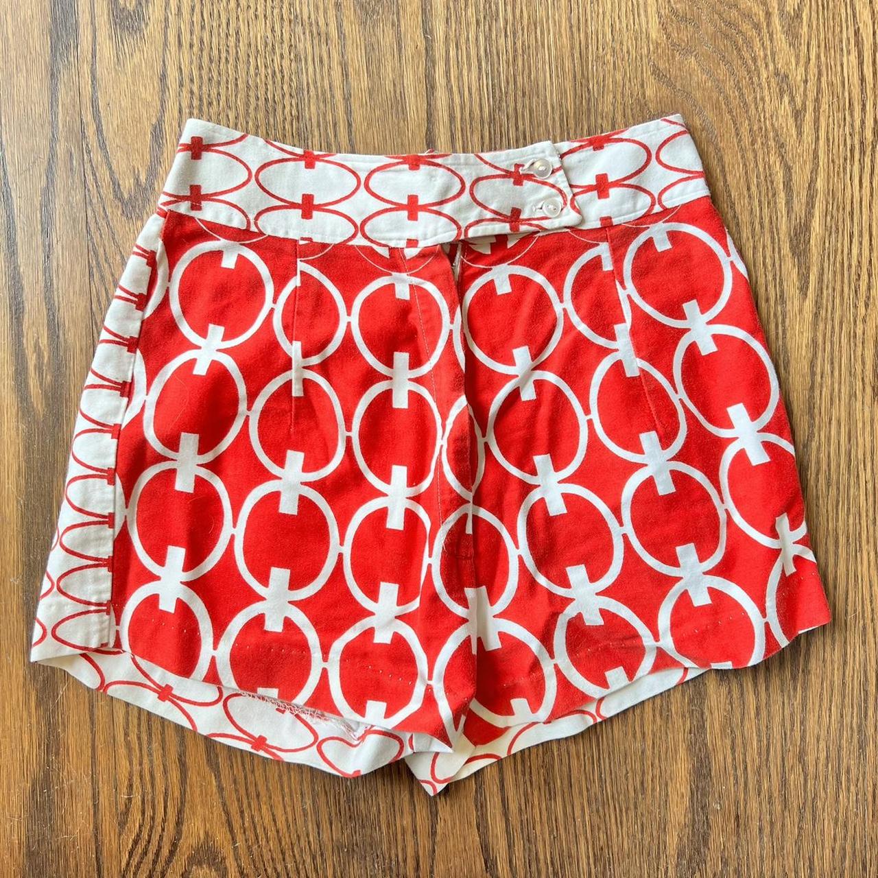 Incredible vintage red & white shorts. Made in... - Depop