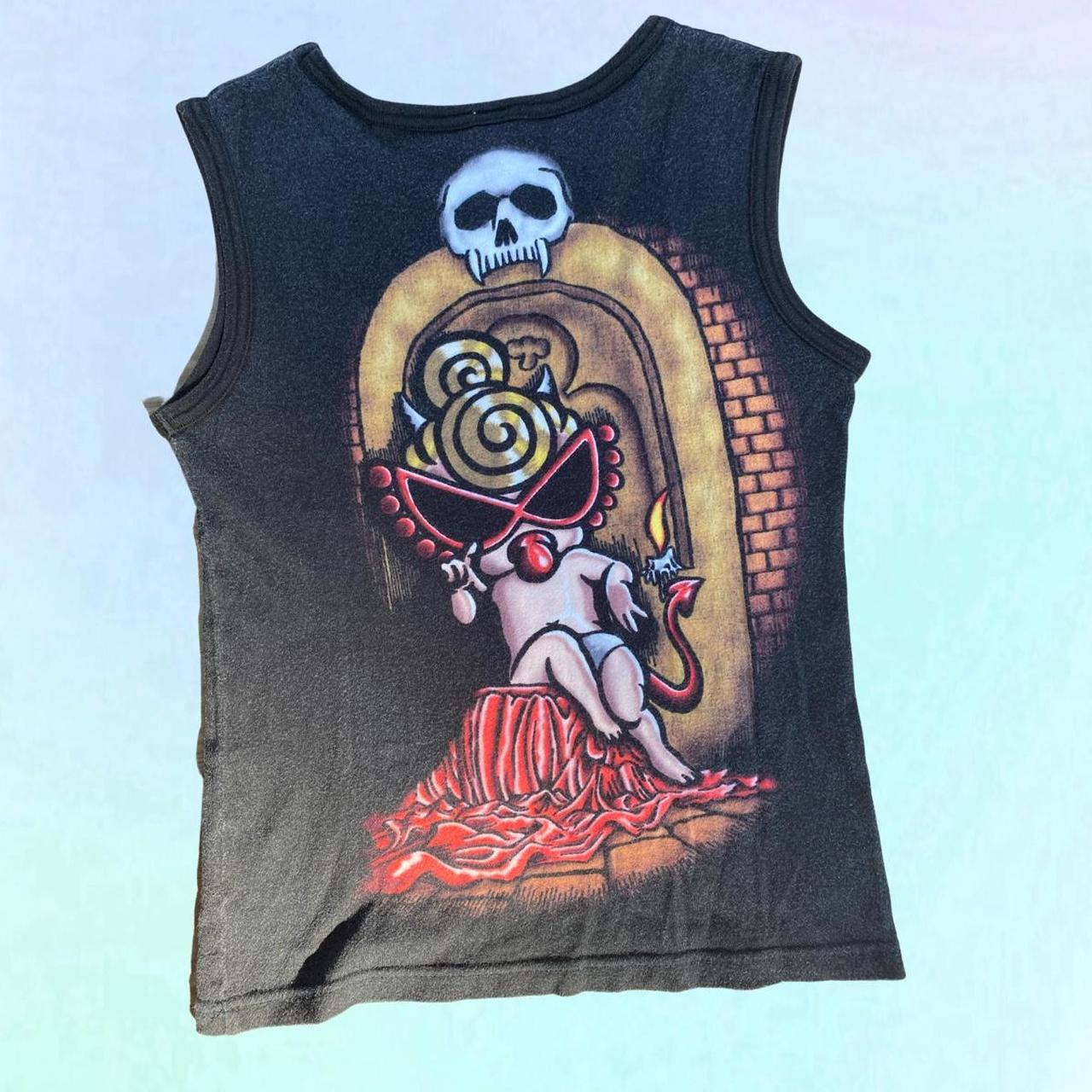 Hysteric Glamour “mini” racing all over print tank... - Depop