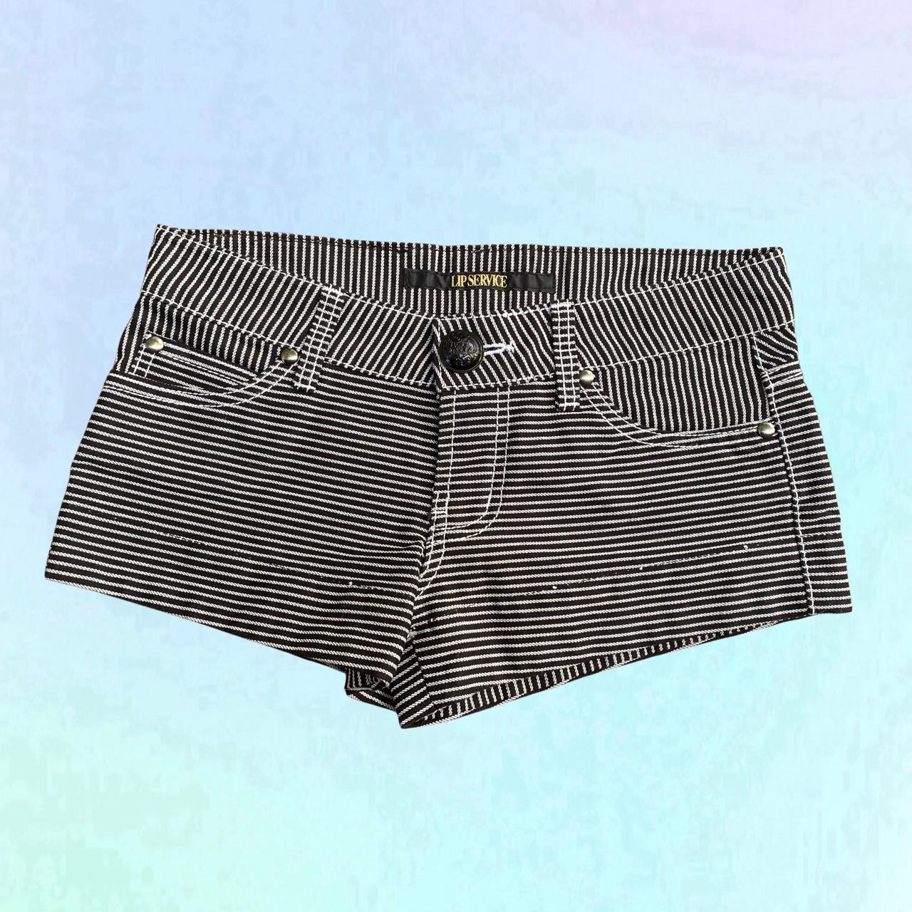 Lip service Pin striped low rise 90s y2k micro mini... - Depop