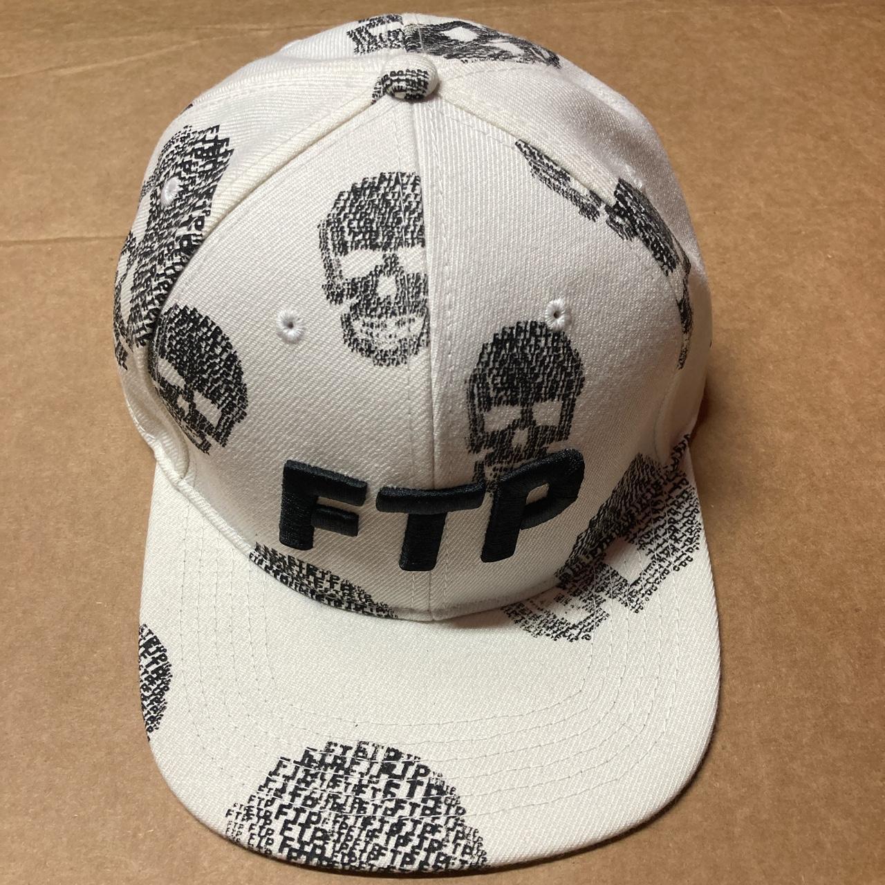 FTP skull 6 panel white hat Fitted size (7 1/8)🧢... - Depop