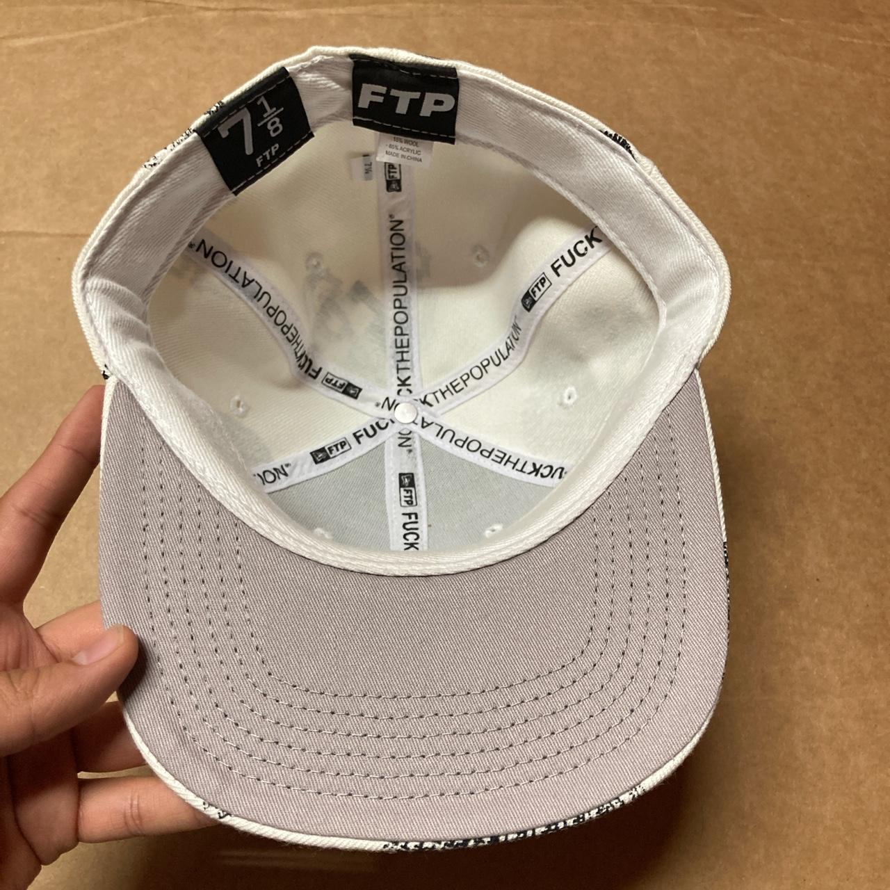 FTP skull 6 panel white hat Fitted size (7 1/8)🧢... - Depop