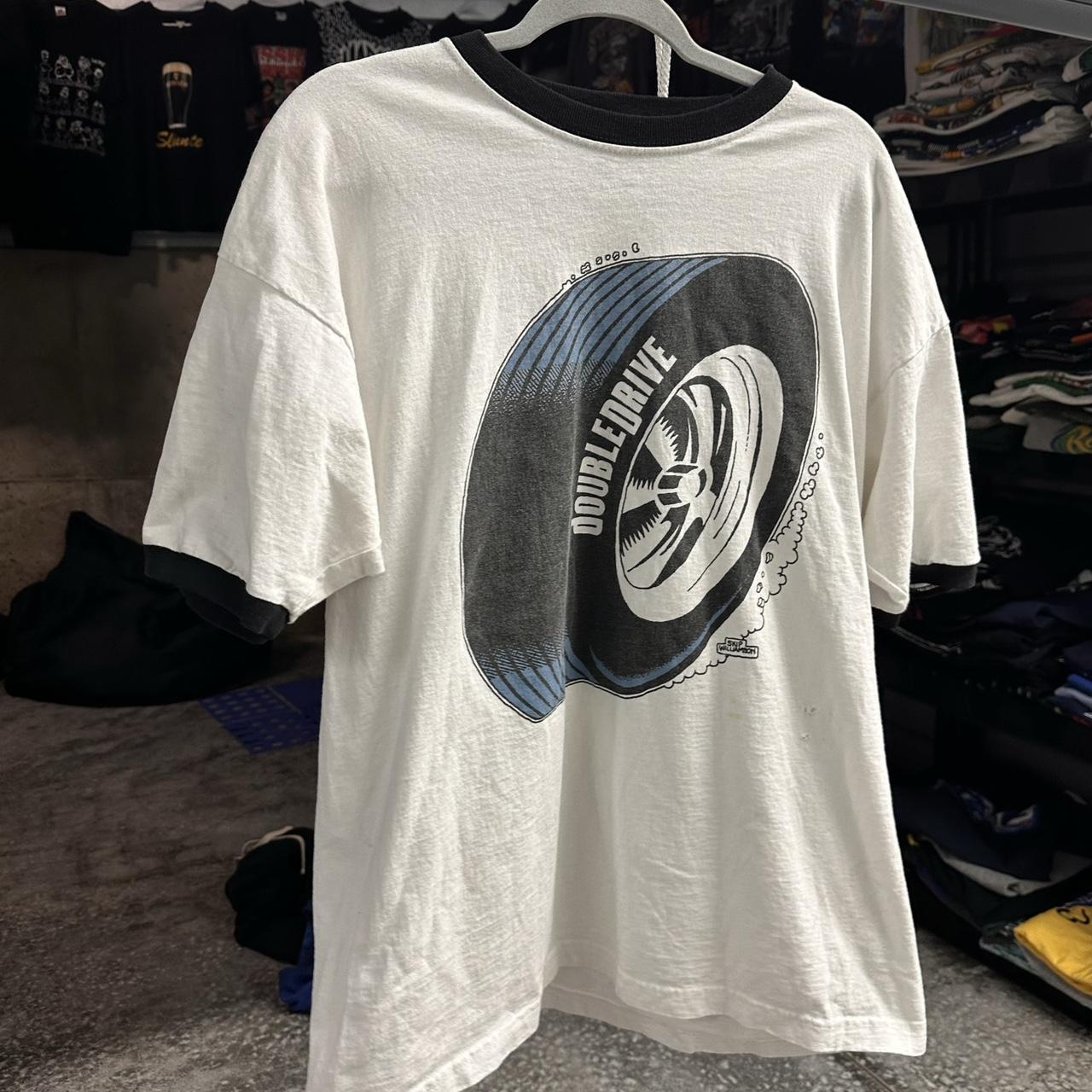 Vintage Made in USA Tire T-shirt Hotrod Motorsport... - Depop