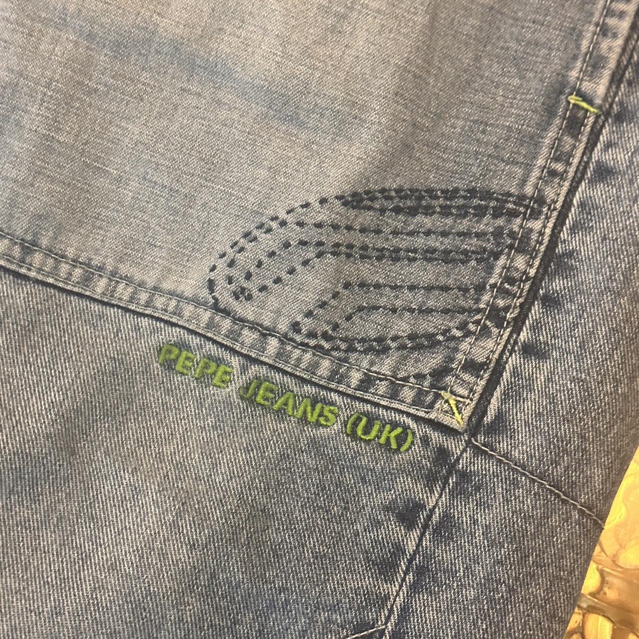 Y2K Pepe Denim Jeans Size 38 Baggy Oversized Double... - Depop