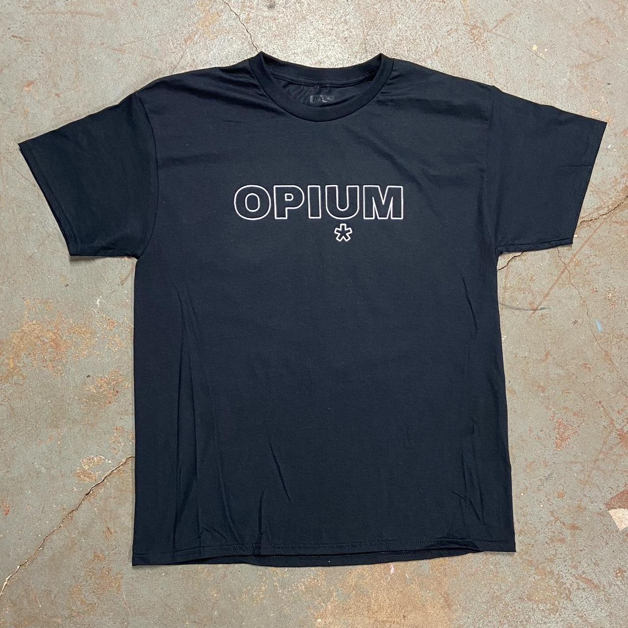 Opium classic text tee Printed in house + free... - Depop