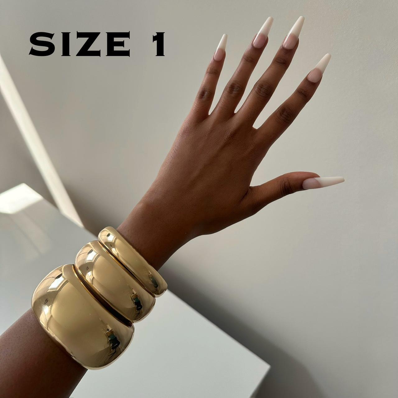 CHUNKY GOLD BANGLE- SIZE 1 (SMALL) *available for... - Depop