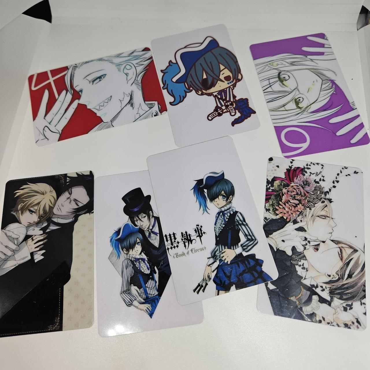 6 hard gloss black butler stickers #blackbutler... - Depop
